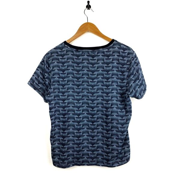 adidas | Tops | Adidas Trefoil Blue Chevron Pattern Cropped Tee S ...